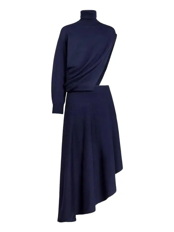 Alaïa Cut-out Virgin Wool Dress - Multicolor