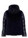 Herno High Neck Eco Fur Down Jacket - Multicolor
