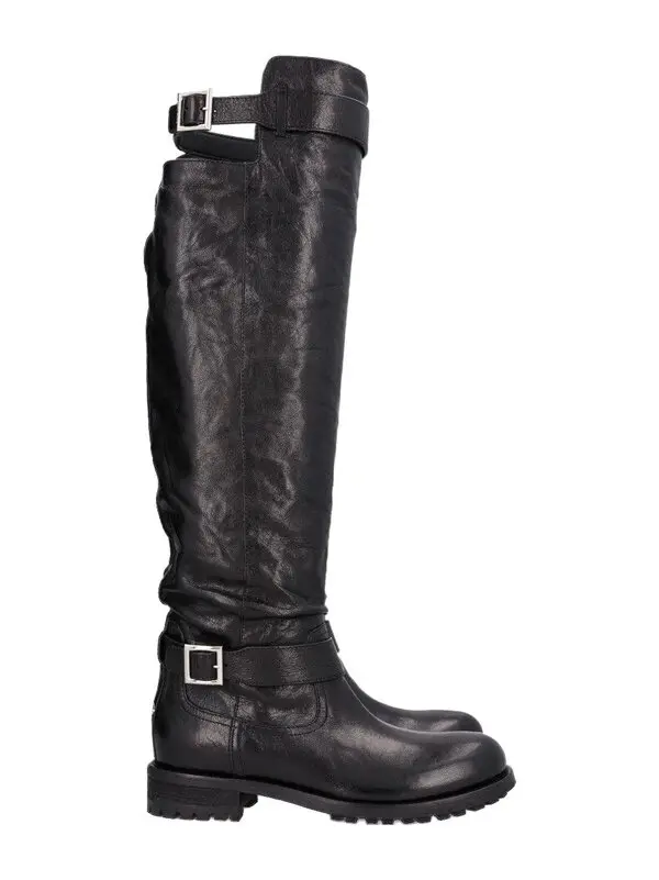JIMMY CHOO Biker Knee Boot - Black