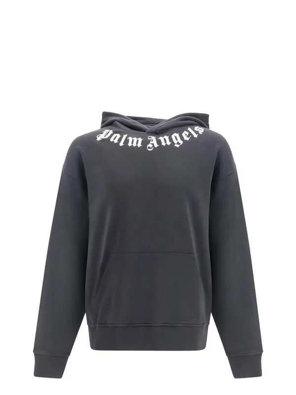 Palm Angels Logo Hoodie - Black