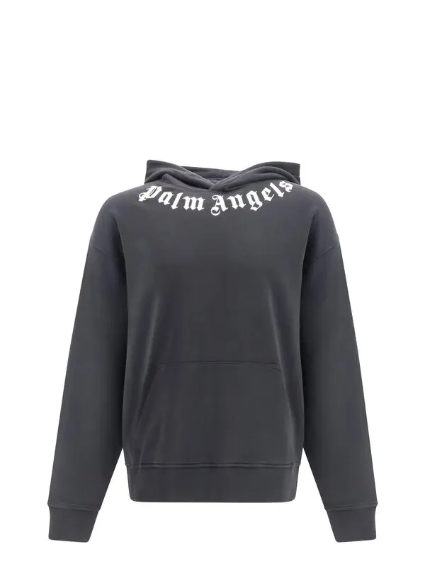Palm Angels Logo Hoodie - Black