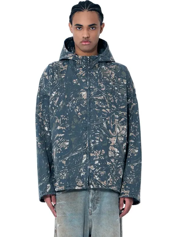 DIESEL® J-lint Camouflage Hooded Jacket - Gray
