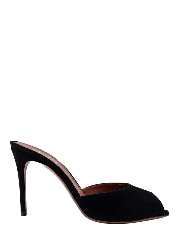 Paris Texas Vera Suede Sandals - Black