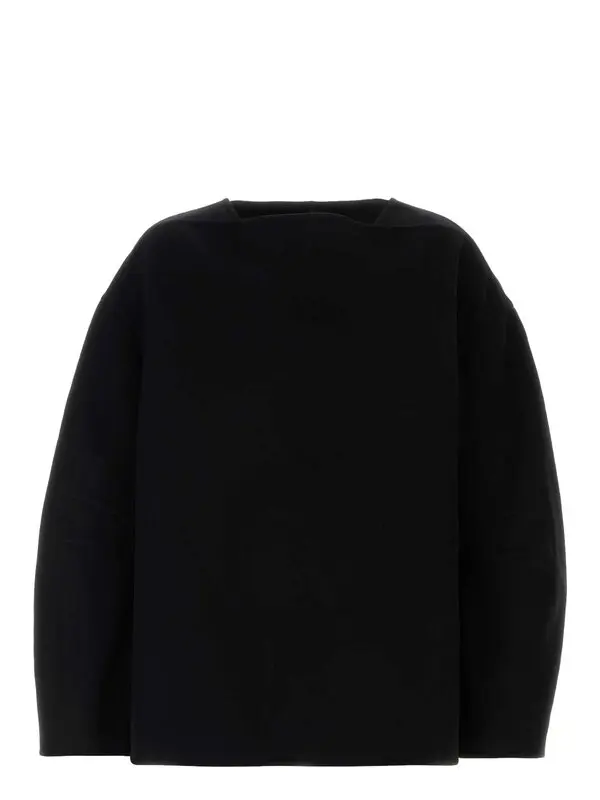 JIL SANDER Wool Oversize Sweater - Black