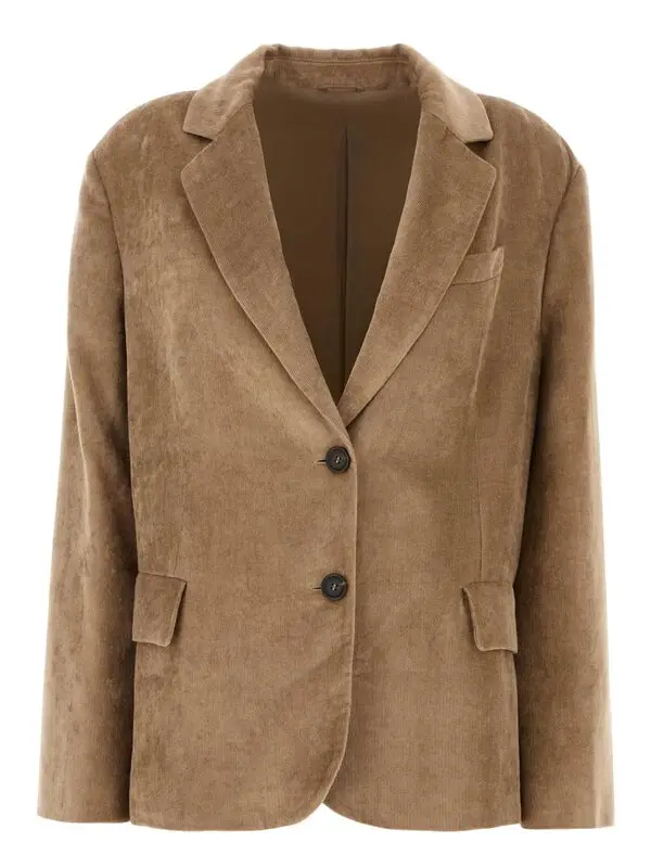 Brunello Cucinelli Velvet Blazer - Brown