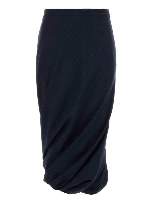 Balenciaga Embroidered Wool Skirt - Multicolor