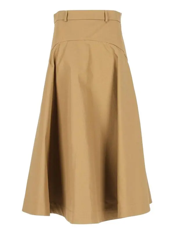 Balenciaga Cotton A-line Skirt - Cream