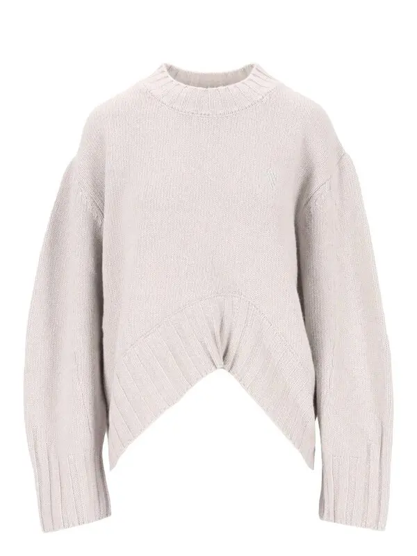 Attico Cashmere And Virgin Wool Crewneck Sweater - Gray