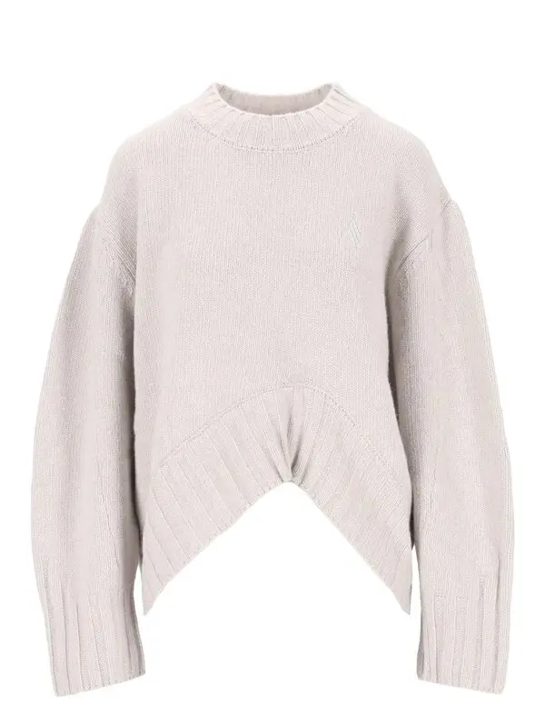 Attico Cashmere And Virgin Wool Crewneck Sweater - Gray