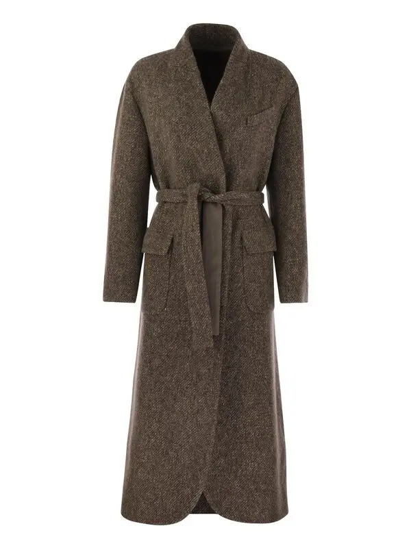 Brunello Cucinelli Wool And Cashmere Coat - Brown