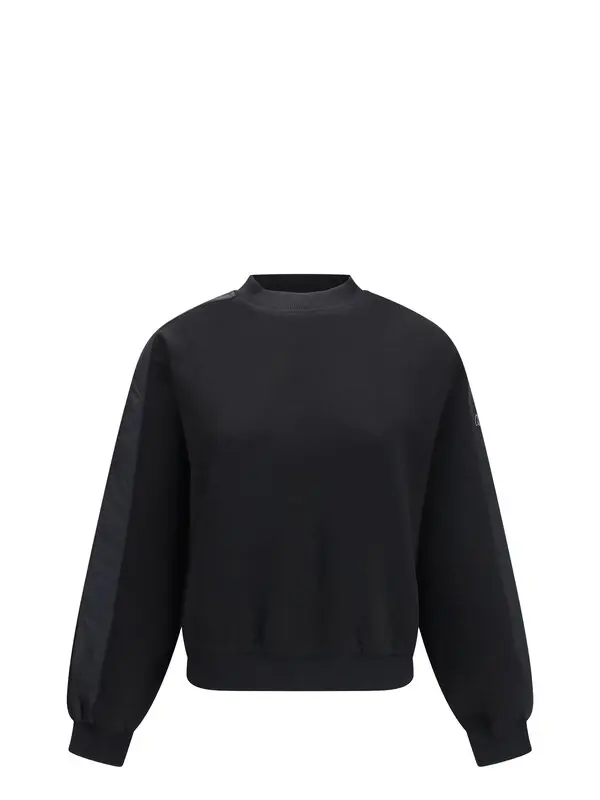 Moose Knuckles Mix Media Crewneck Sweater - Black