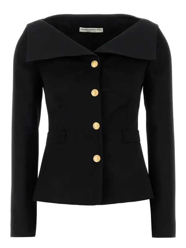 Alessandra Rich Wool Blazer - Black