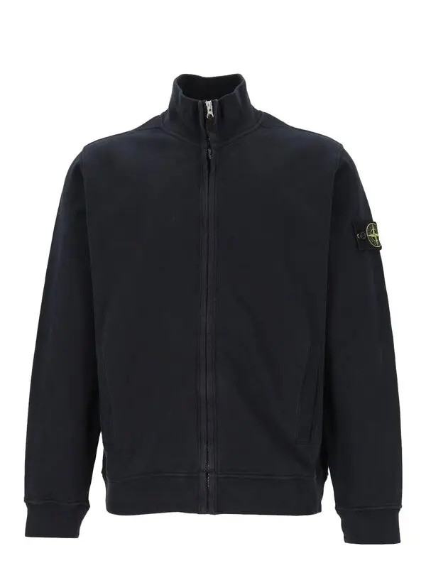 Stone Island Fleece Track Jacket - Blue