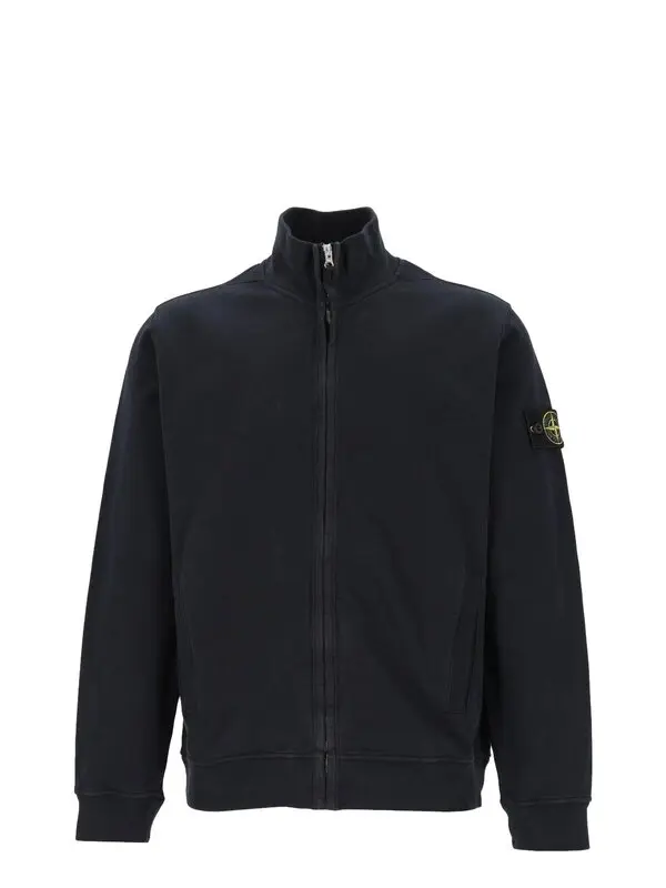 Stone Island Fleece Track Jacket - Blue