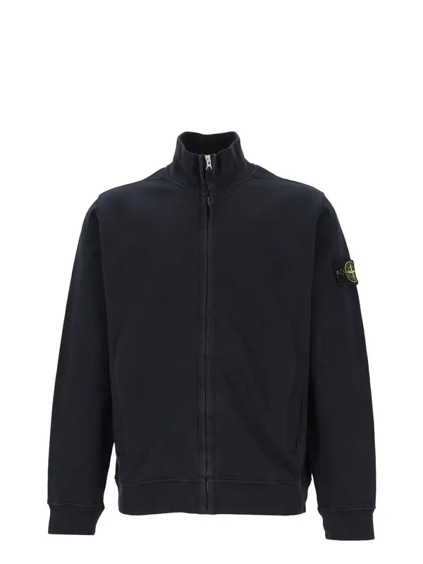 Stone Island Fleece Track Jacket - Blue