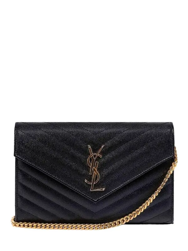 Saint Laurent Cassandre Grain-de-poudre Leather Crossbody Bag - Multicolor