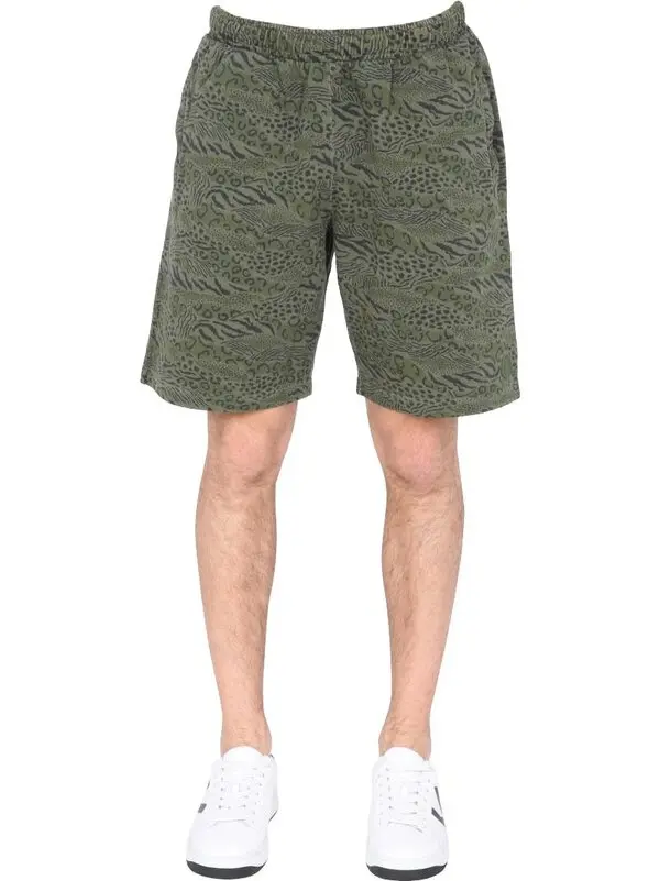 Kenzo Animal Print Bermuda - Brown