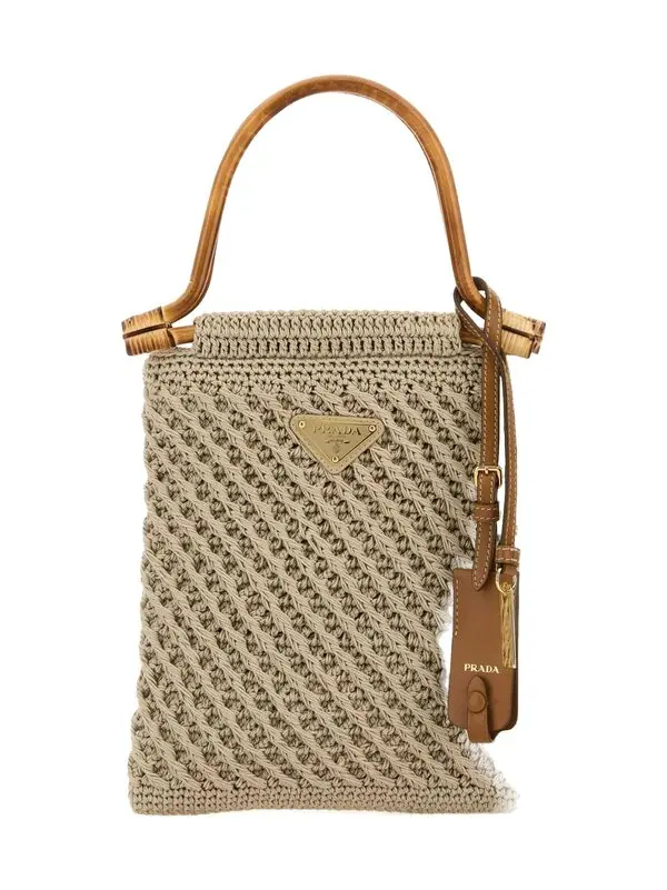 Prada Crochet Handbag - Brown