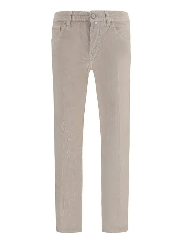 Jacob Cohen Straight-leg Corduroy Trousers - Cream