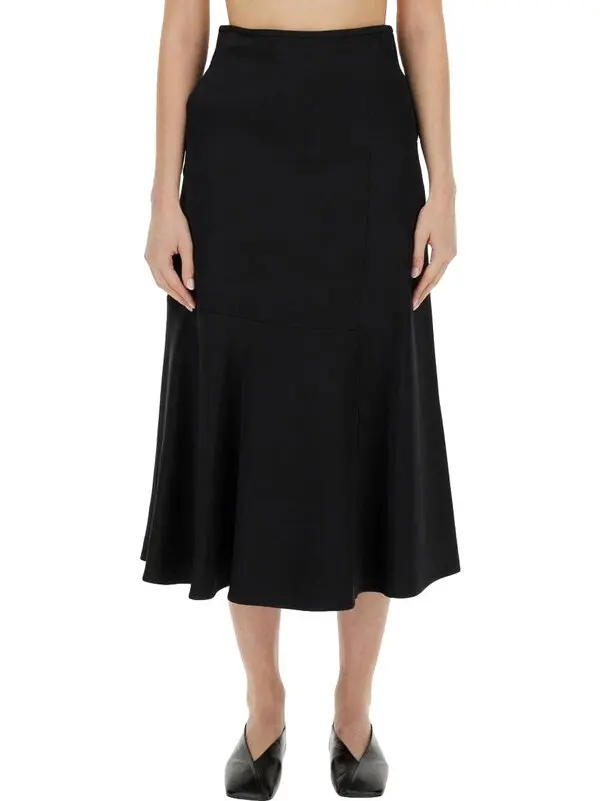 JIL SANDER Flared Skirt - Black