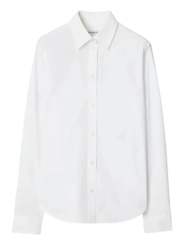 Burberry Regular Fit Cotton Poplin Formal Shirt - White