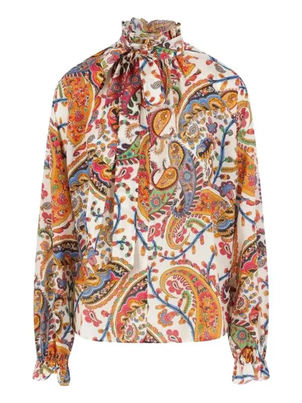 Etro Paisley Silk Blend Blouse - Multicolor