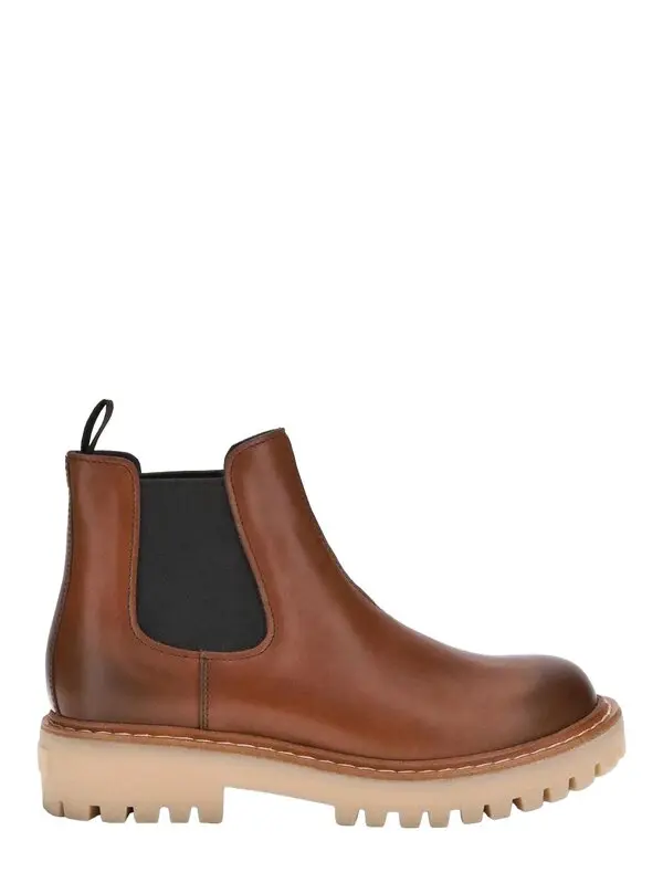 Prada Leather Chelsea Boot - Brown