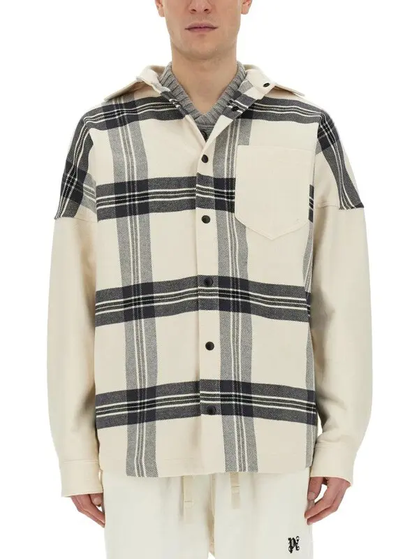 Palm Angels Overshirt Check - White