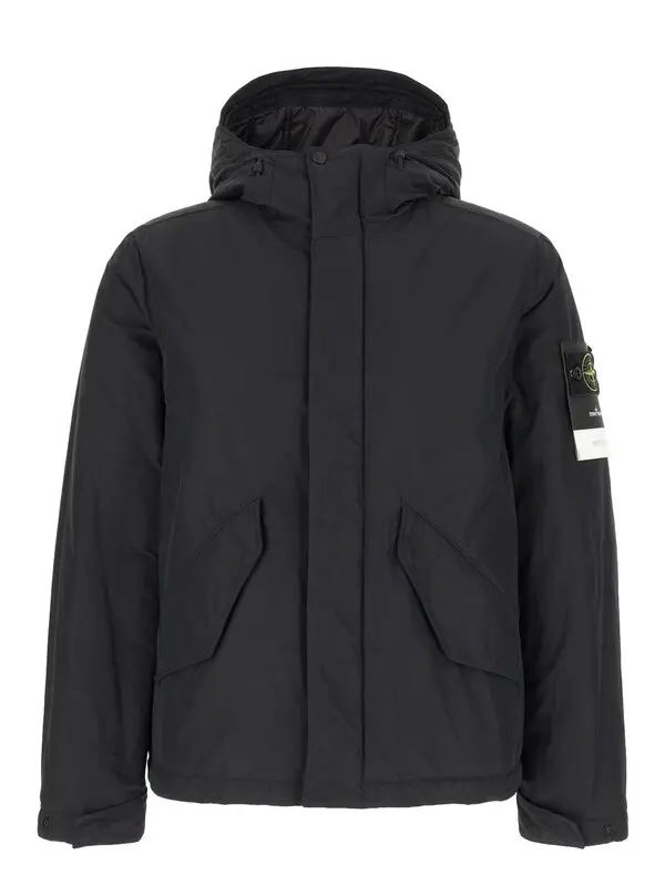 Stone Island Hooded Zip Up Casual Jacket - Multicolor