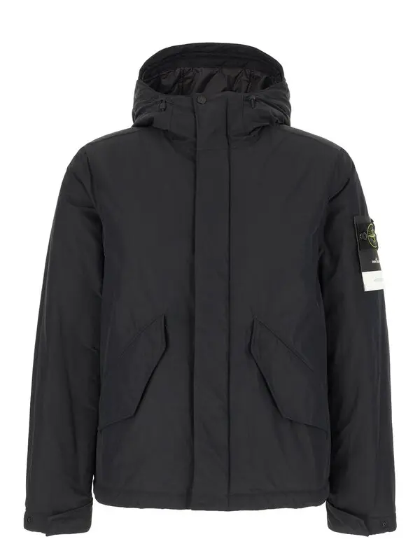 Stone Island Hooded Zip Up Casual Jacket - Multicolor