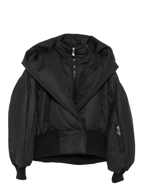 Attico Hooded Down Jacket - Black