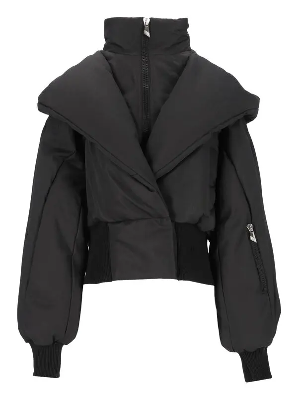 Attico Hooded Down Jacket - Black