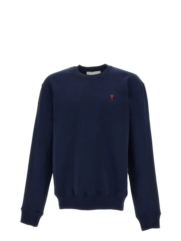 AMI Paris De Cœur Embroidered Crewneck Sweatshirt - Multicolor
