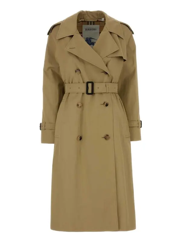Burberry Beige Gabardine Castleford Trench Coat - Brown