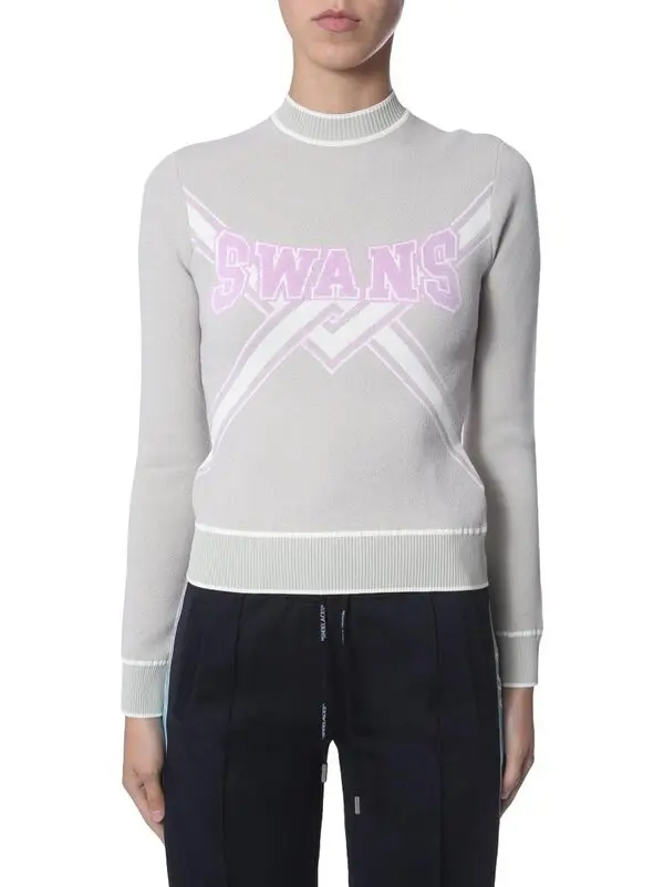 Off-White Cropped Sweater - Gray