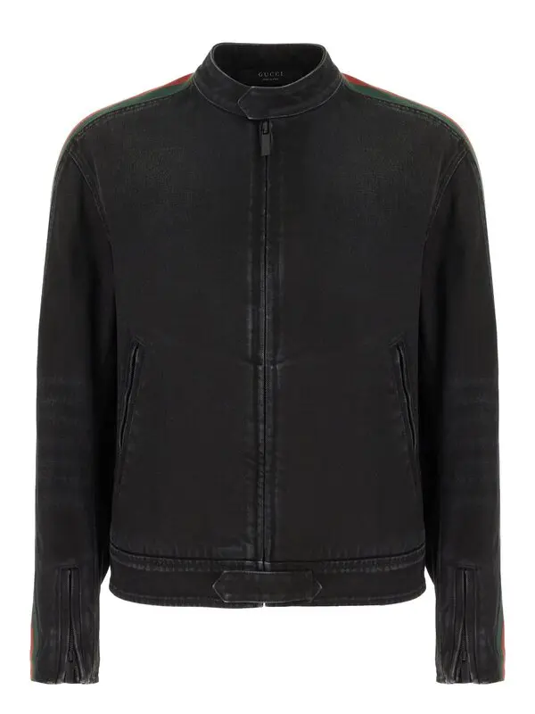 Gucci Zip-up Denim Jacket - Multicolor
