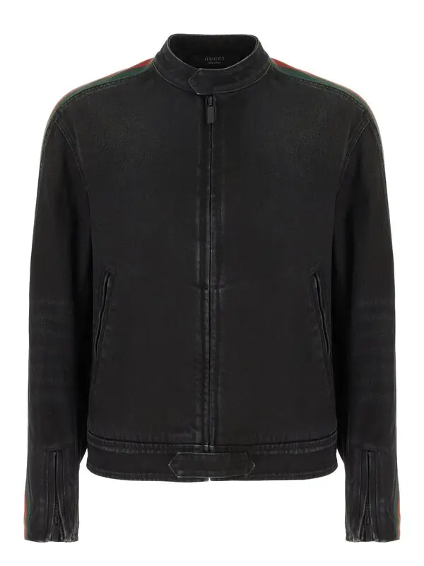 Gucci Zip-up Denim Jacket - Multicolor