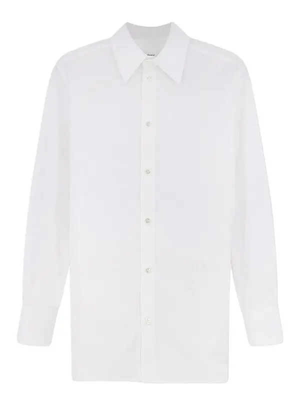 Saint Laurent Cotton Shirt With Cassandre Embroidery - Multicolor