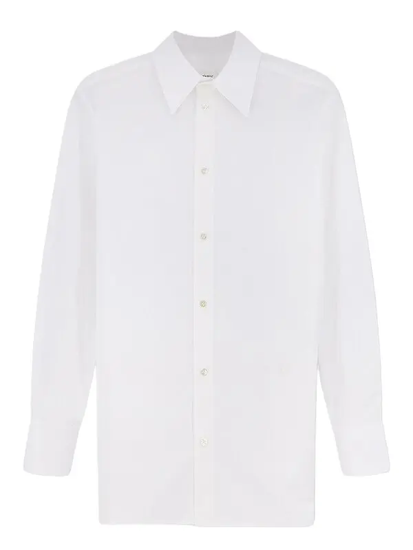 Saint Laurent Cotton Shirt With Cassandre Embroidery - Multicolor