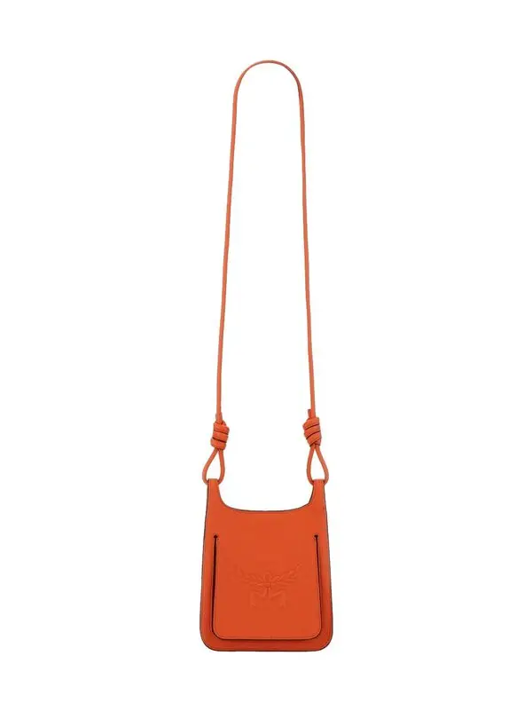 Mcm Cowhide Hobo Bag Himmel - Orange
