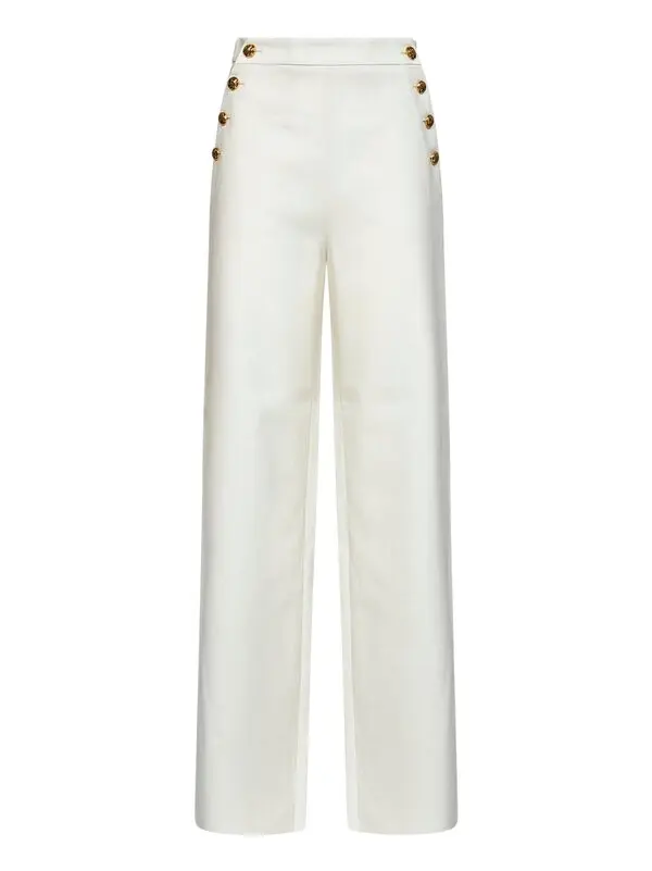 Max Mara Mstbetulla Cotton Palazzo Trousers - Multicolor
