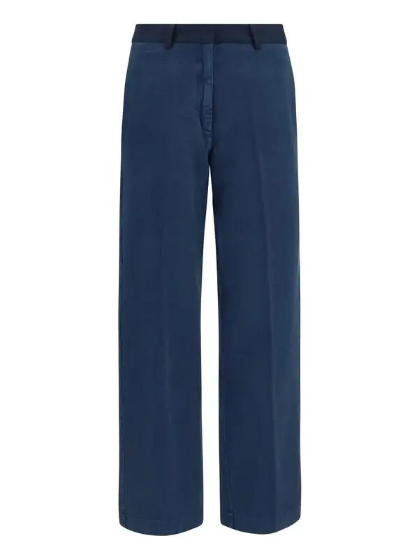 FORTE_FORTE Cotton Chino Trousers - Blue
