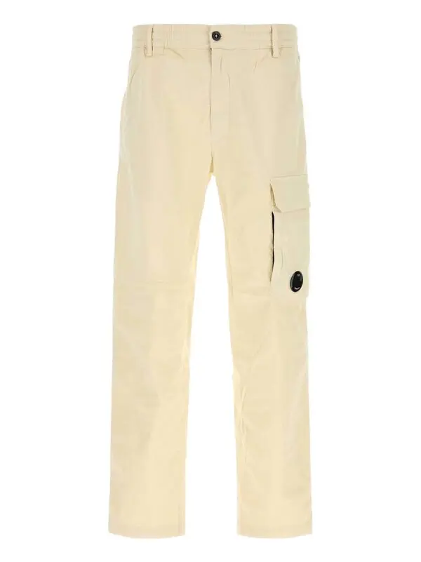 C.P. COMPANY Stretch Cotton Cargo Pants - Yellow