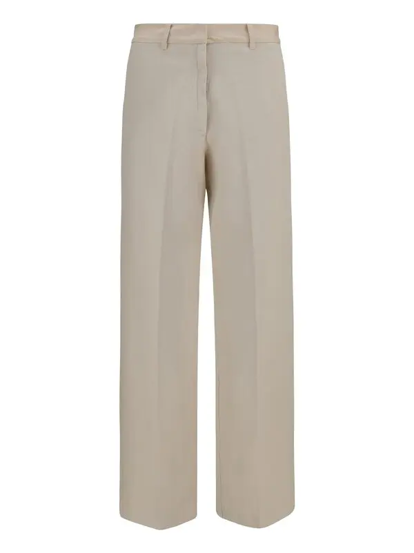 FORTE_FORTE Cotton Chino Pants - Cream