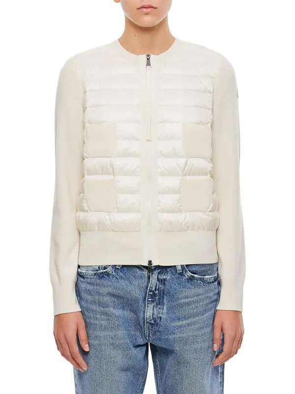 Moncler Zip-up Wool Cardigan - Multicolor