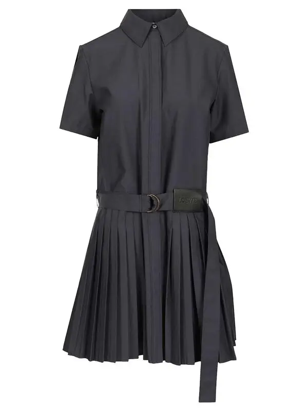 Loewe Pleated Dress - Blue