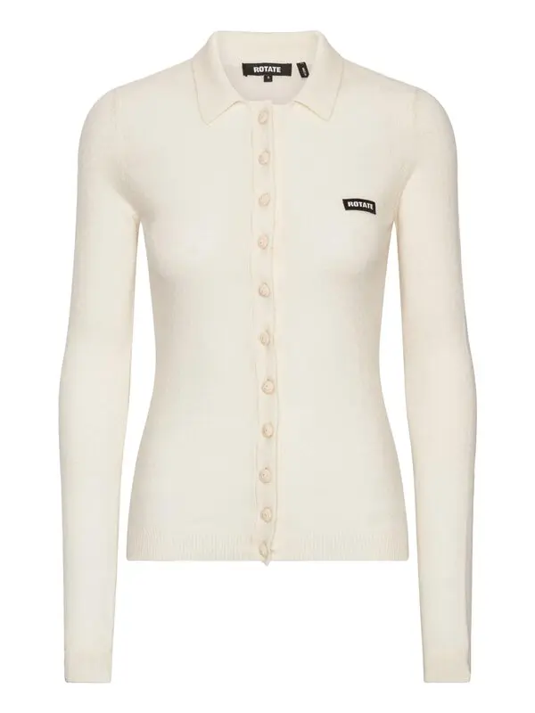 ROTATE BY BIRGER CHRISTENSEN Knitted Polo Top - Multicolor