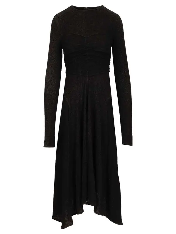 Isabel Marant Étoile Bouclé Cotton Jersey Long Dress - Black