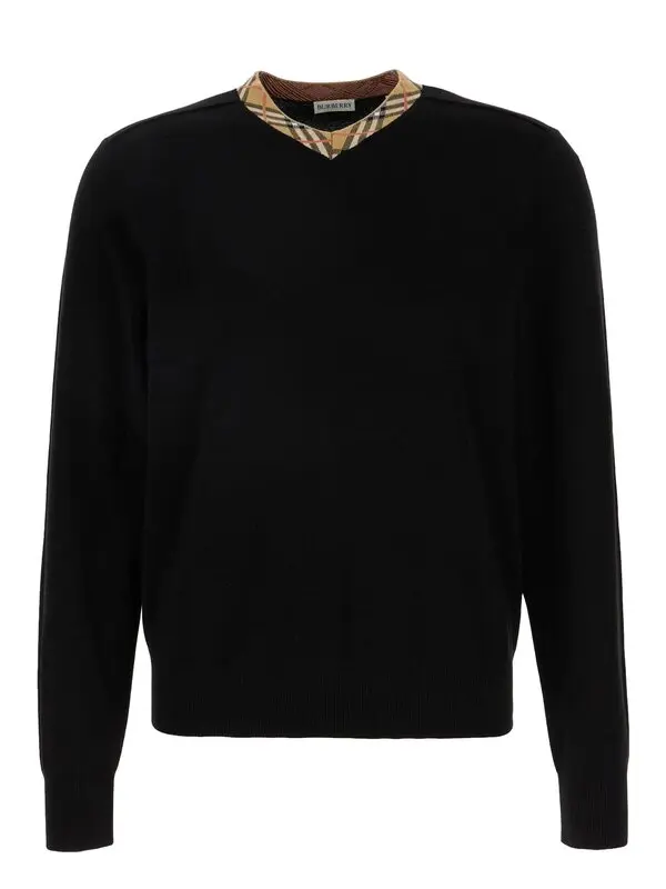 Burberry V-neck Pullover Knitwear - Multicolor