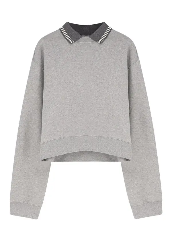 Miu Miu Melange Cotton Sweatshirt - Multicolor